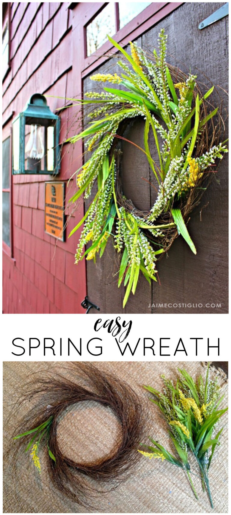 Easy Spring Wreath - Jaime Costiglio