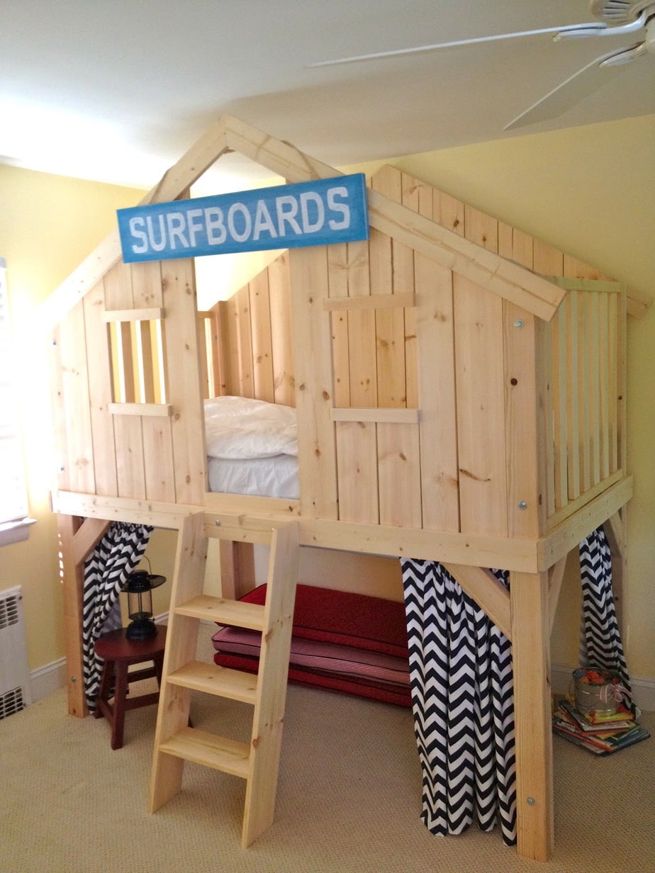 DIY Clubhouse Loft Bed For Kids Jaime Costiglio DIY Clubhouse Loft Bed For Kids Jaime Costiglio