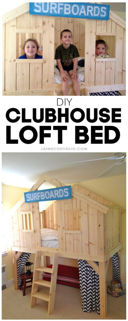 DIY Clubhouse Loft Bed for Kids - Jaime Costiglio
