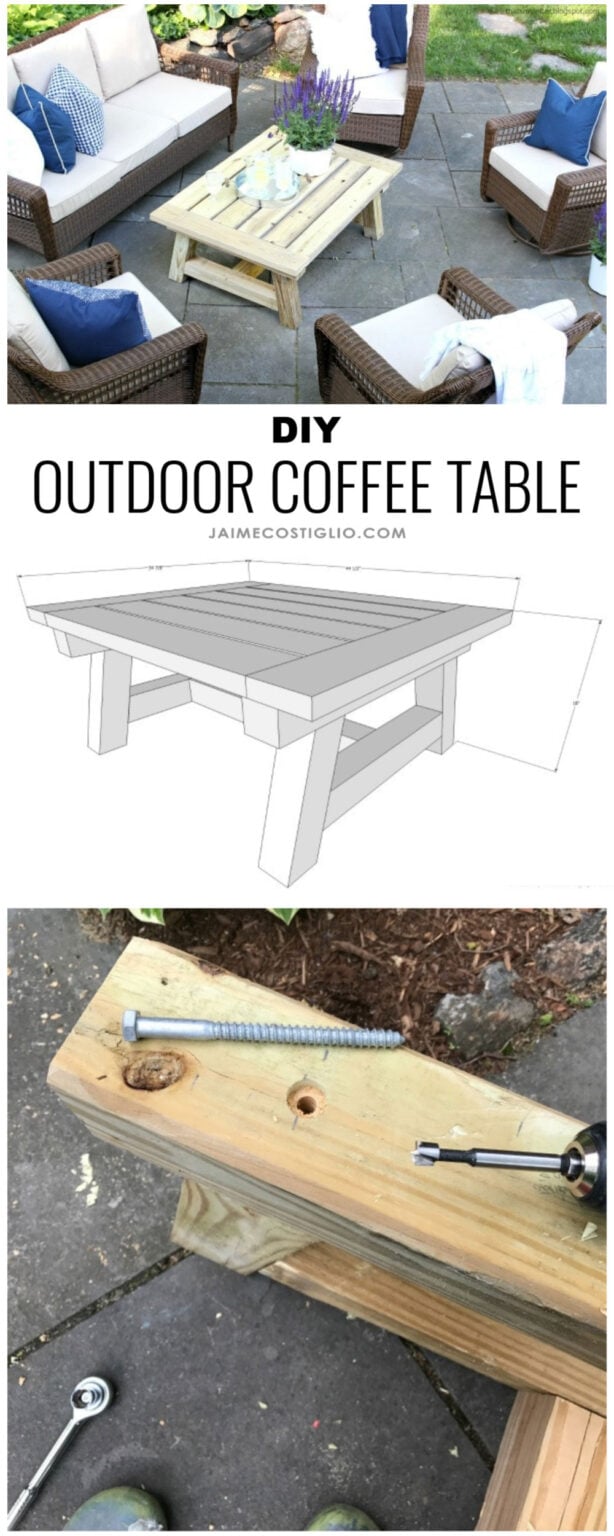 DIY Truss Beam Coffee Table Free Plans - Jaime Costiglio