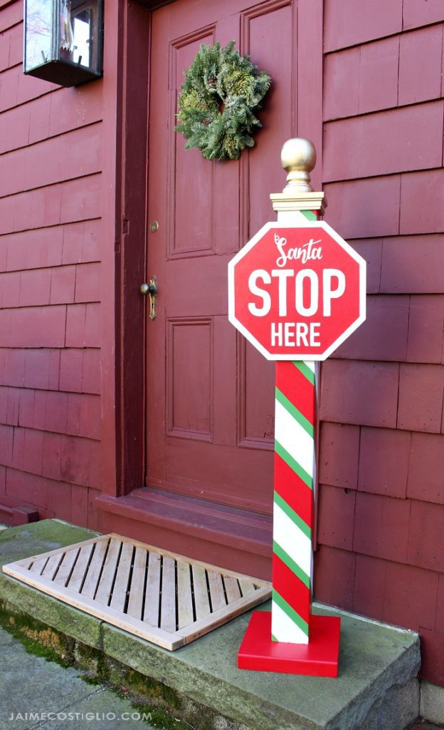 DIY Santa Stop Here Post Free Plans - Jaime Costiglio