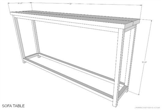 Simple Sofa Table Free Plans - Jaime Costiglio