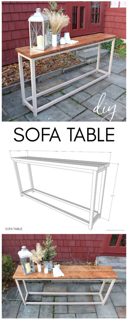 Simple Sofa Table Free Plans - Jaime Costiglio