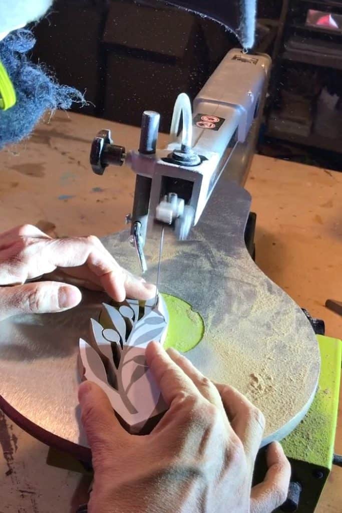 DIY Scroll Saw Floral Wreath Tutorial - Jaime Costiglio