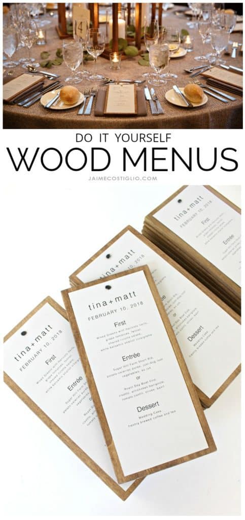 DIY Wood Menus - Jaime Costiglio
