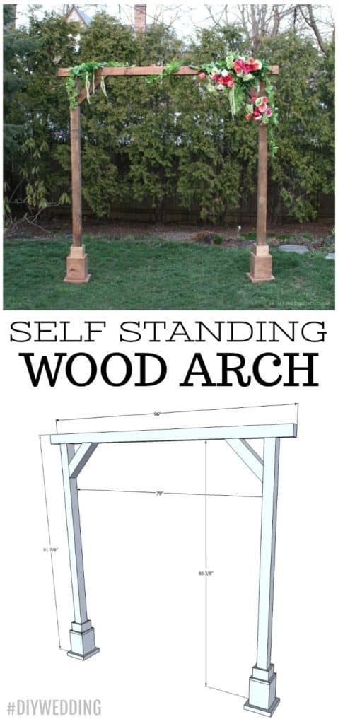 DIY Self Standing Wood Arch - Jaime Costiglio