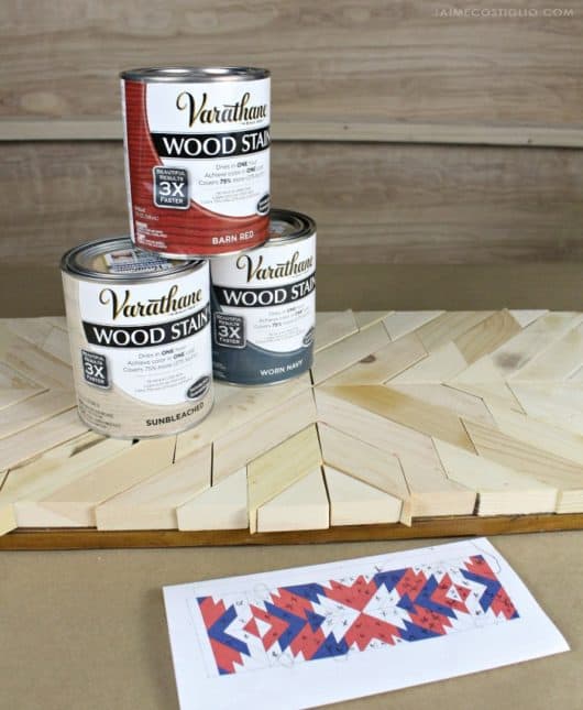 DIY Stained Wood Wall Art - Jaime Costiglio