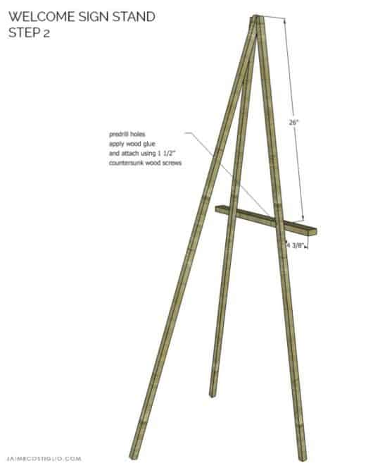 DIY Welcome Sign and Stand - Jaime Costiglio