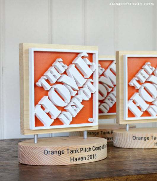 Scroll Saw Project: The Home Depot Logo Trophy - Jaime Costiglio