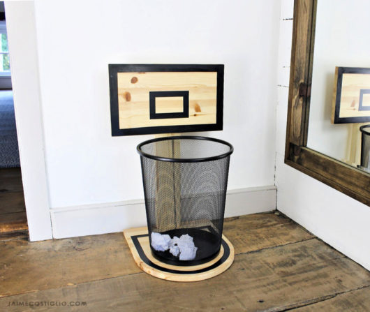 DIY Basketball Hoop Trash Can - Jaime Costiglio