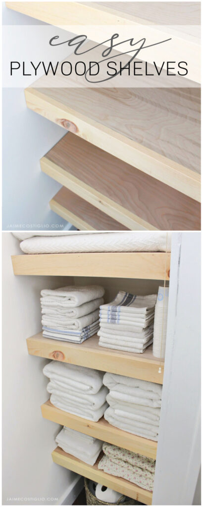 Easy Pretty Plywood Shelves - Jaime Costiglio