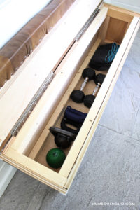 DIY Workout Bench with Storage - Jaime Costiglio