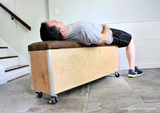 DIY Workout Bench with Storage - Jaime Costiglio