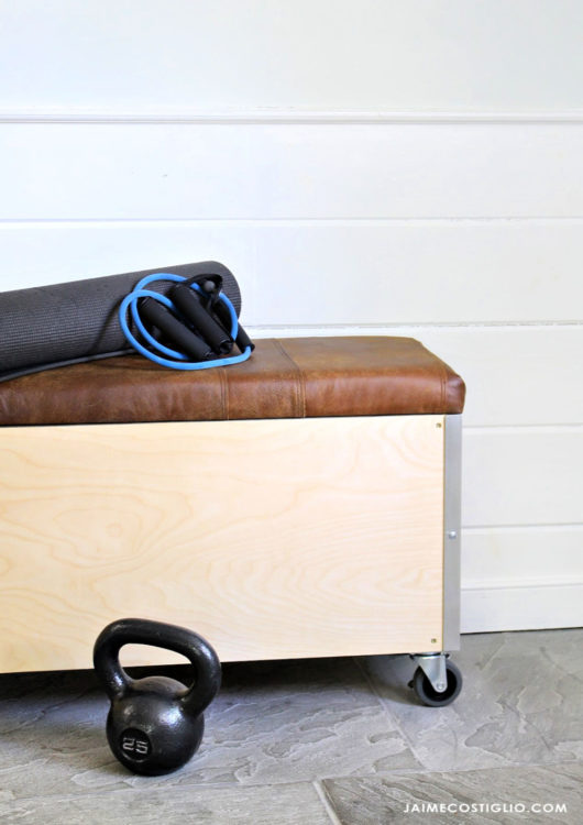DIY Workout Bench with Storage - Jaime Costiglio