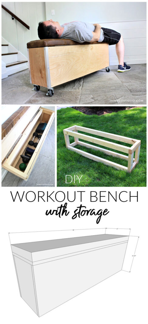DIY Workout Bench with Storage - Jaime Costiglio