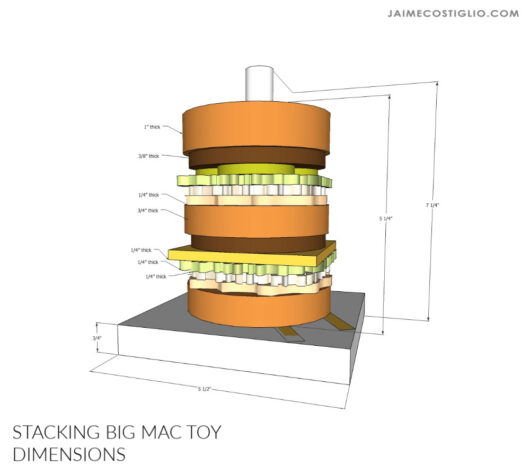 DIY Stacking Big Mac Toy - Jaime Costiglio