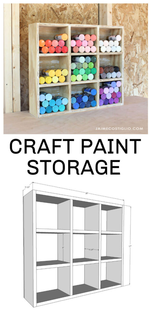 DIY Craft Paint Storage - Jaime Costiglio