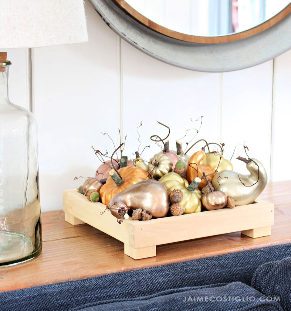 DIY Metallic Painted Gourds - Jaime Costiglio