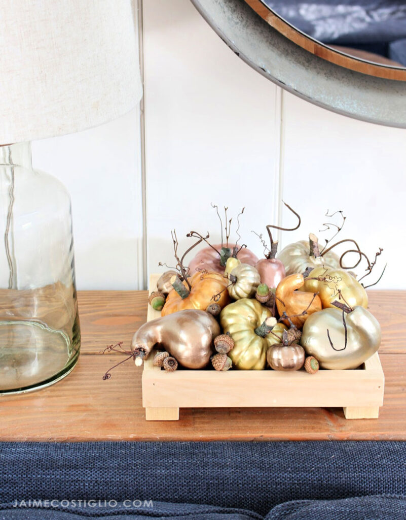 DIY Metallic Painted Gourds - Jaime Costiglio