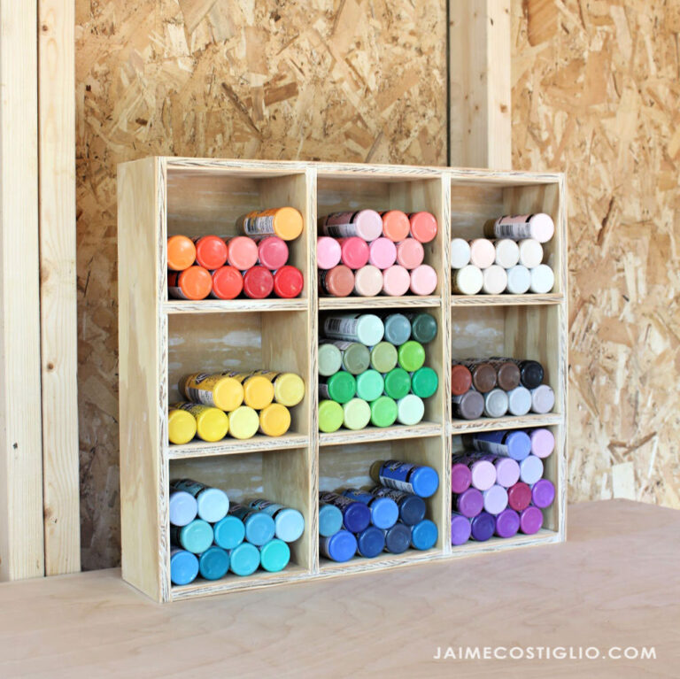 DIY Craft Paint Storage - Jaime Costiglio