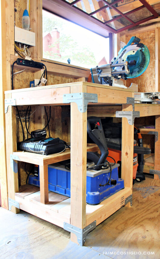 DIY Miter Saw Station Free Plans - Jaime Costiglio