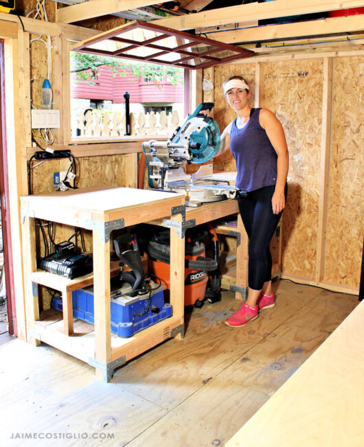 DIY Miter Saw Station Free Plans - Jaime Costiglio
