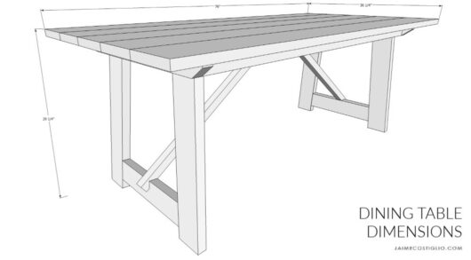 DIY Architect Dining Table Free Plans - Jaime Costiglio