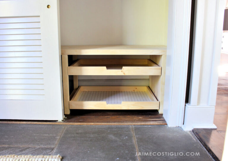 DIY Closet Shoe Trays - Jaime Costiglio
