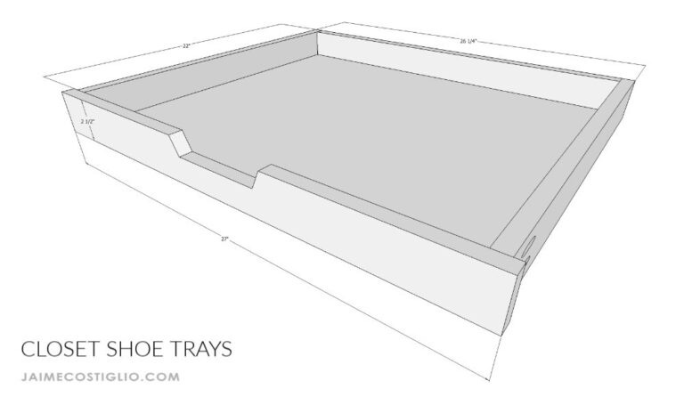 DIY Closet Shoe Trays - Jaime Costiglio