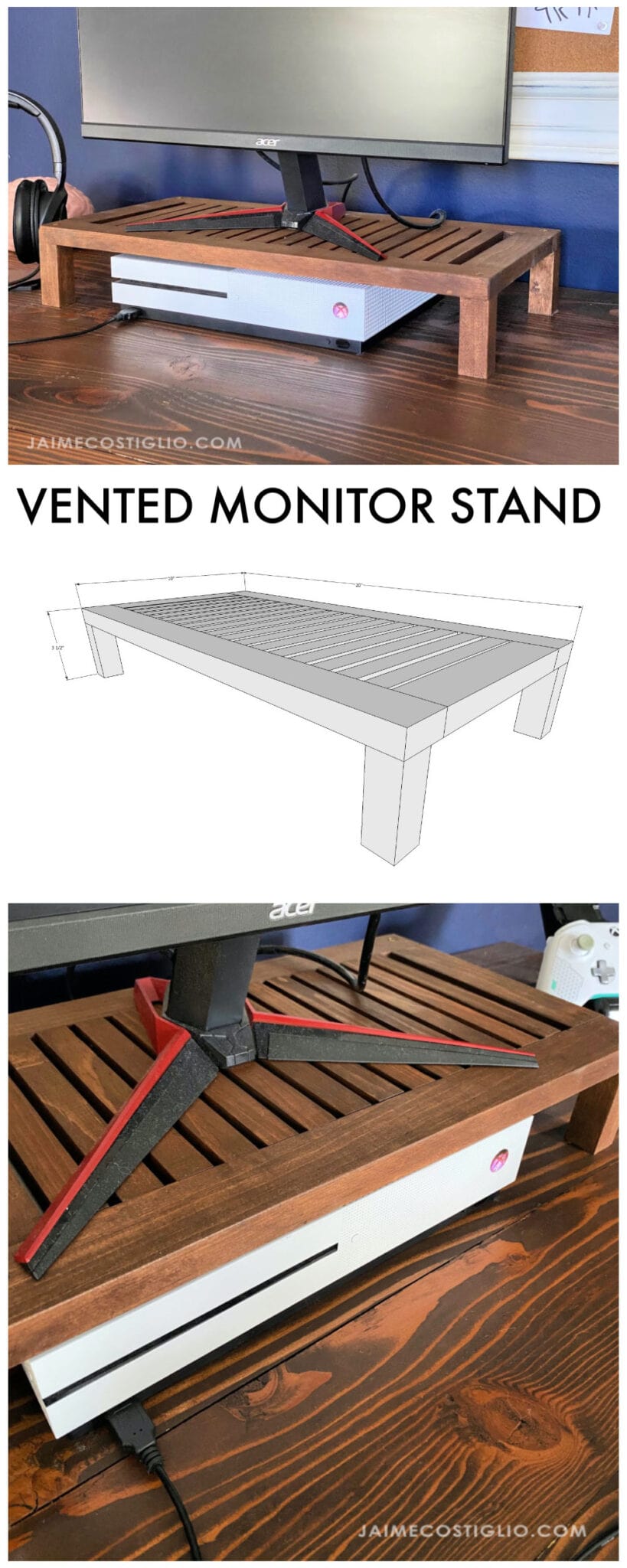 DIY Vented Monitor Stand - Jaime Costiglio