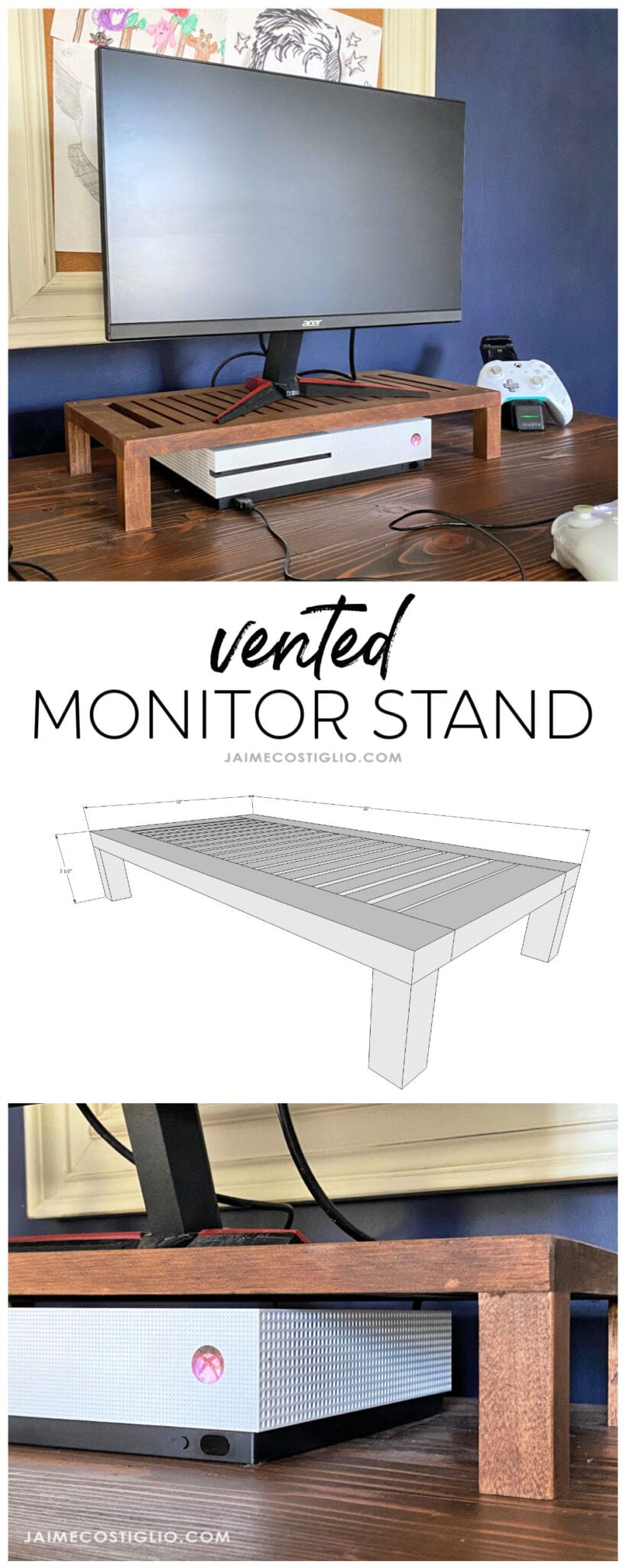 DIY Vented Monitor Stand - Jaime Costiglio