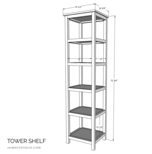 DIY Tower Shelf - Jaime Costiglio