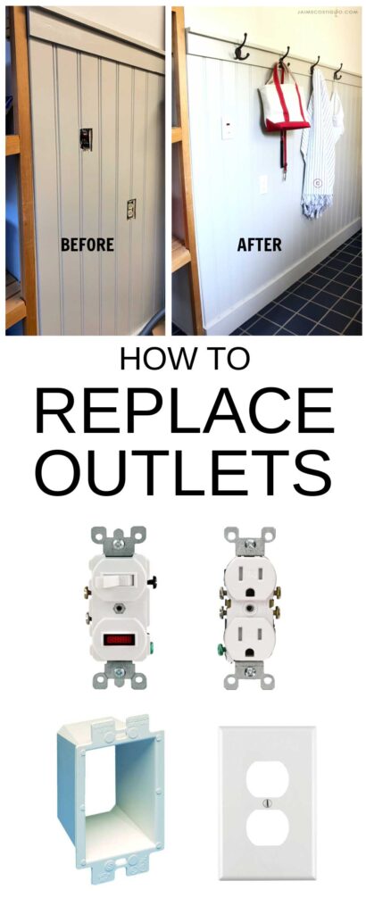 How To Replace Outlets Over Beadboard - Jaime Costiglio