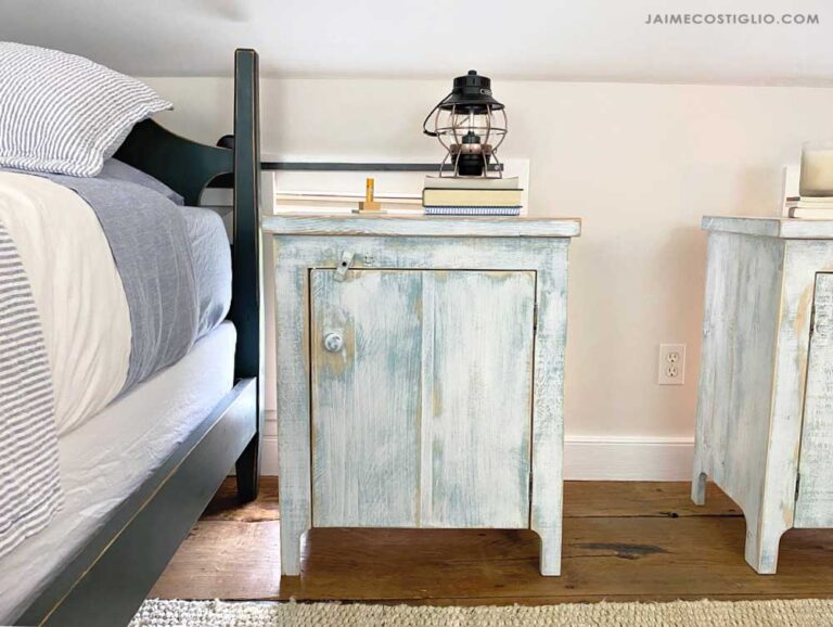 DIY Primitive Nightstand with Plans - Jaime Costiglio