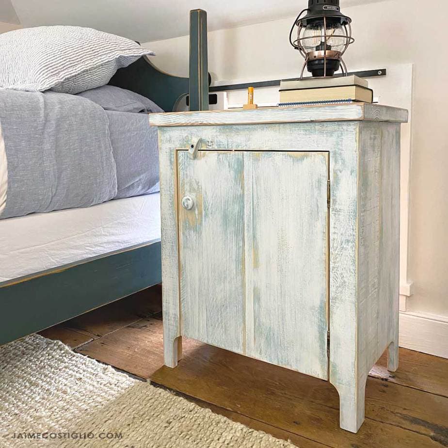 DIY Primitive Nightstand with Plans - Jaime Costiglio