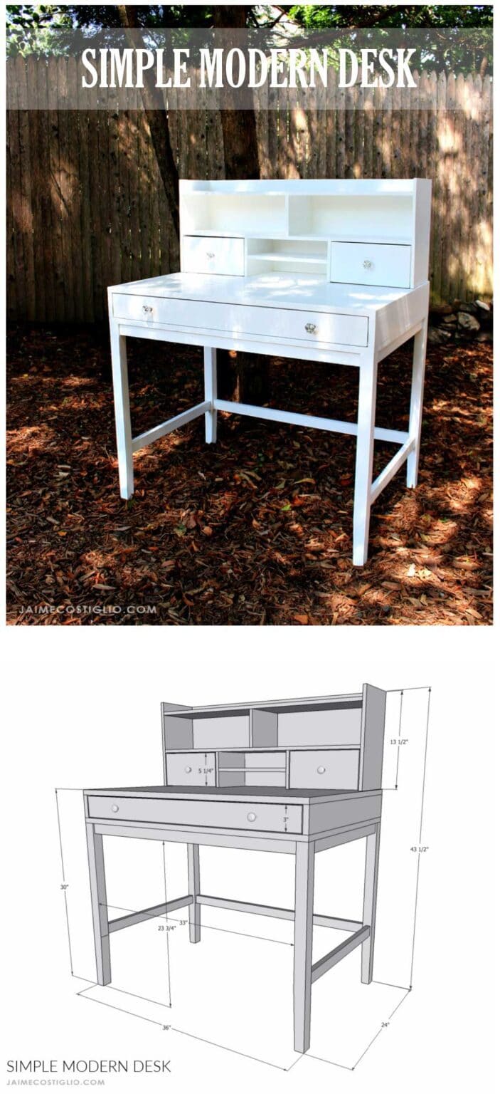 Simple Modern Desk with Plans - Jaime Costiglio