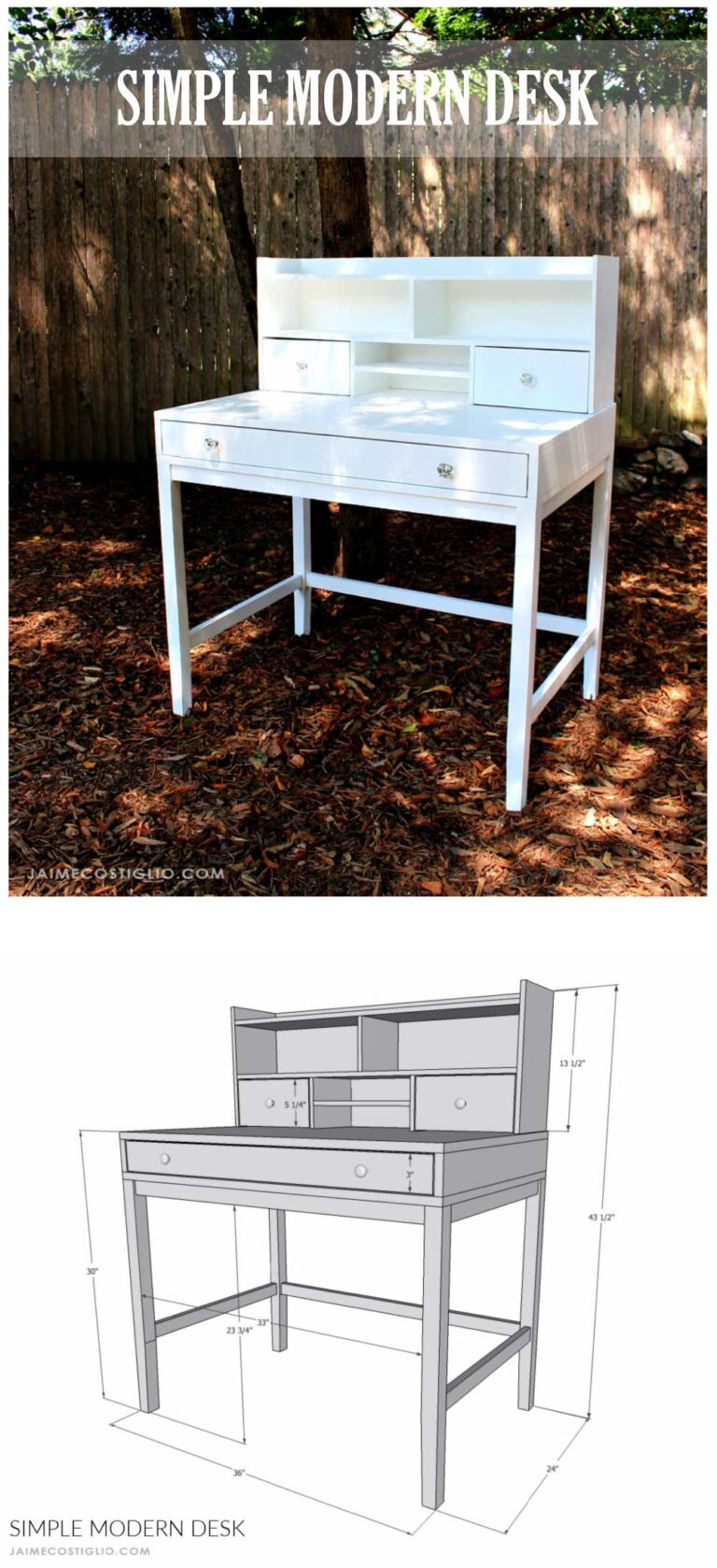 Simple Modern Desk with Plans - Jaime Costiglio