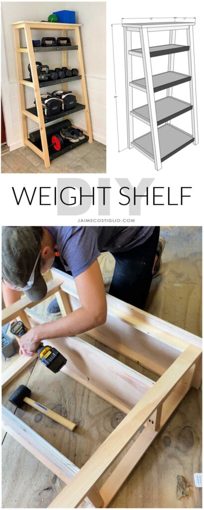DIY Weight Storage Shelf with Plans - Jaime Costiglio