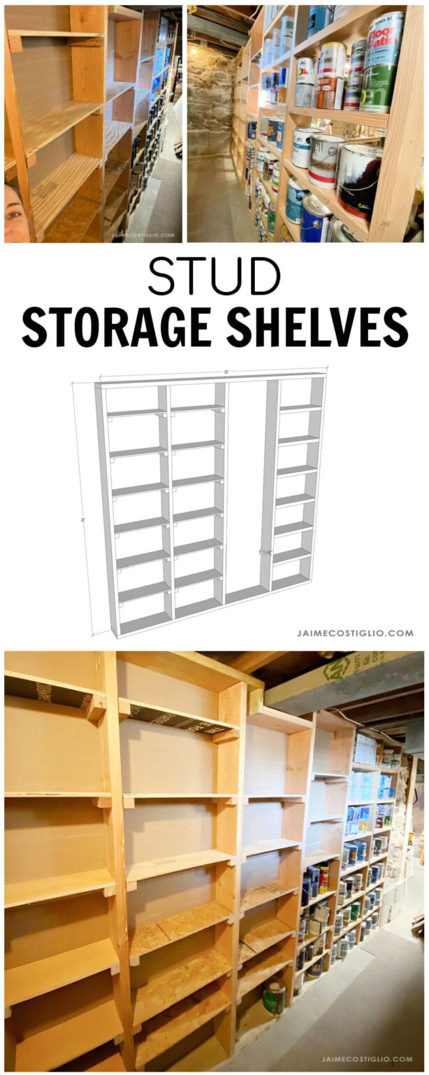 Stud Storage Shelves: A Wall with Built In Storage - Jaime Costiglio