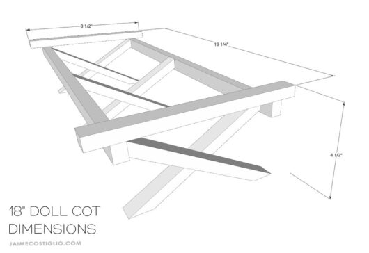 DIY 18 Inch Doll Cot Bed - Jaime Costiglio