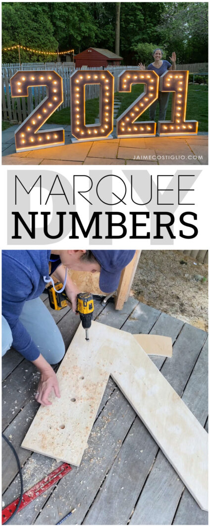 DIY Marquee Numbers - Jaime Costiglio
