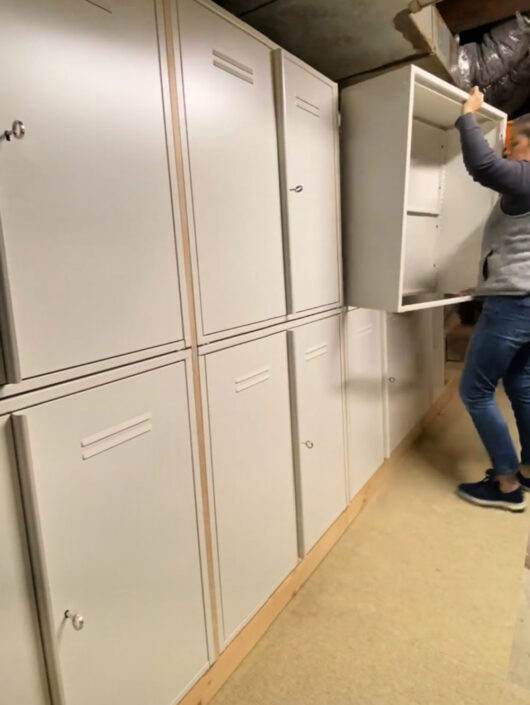 DIY Built In Locker Storage Wall - Jaime Costiglio