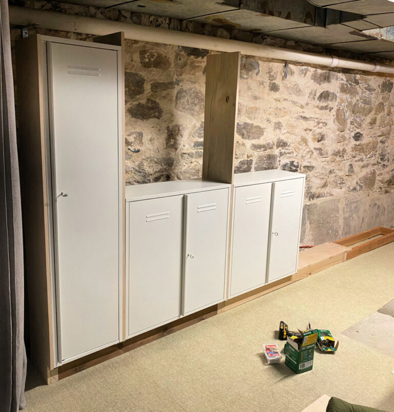 DIY Built In Locker Storage Wall - Jaime Costiglio