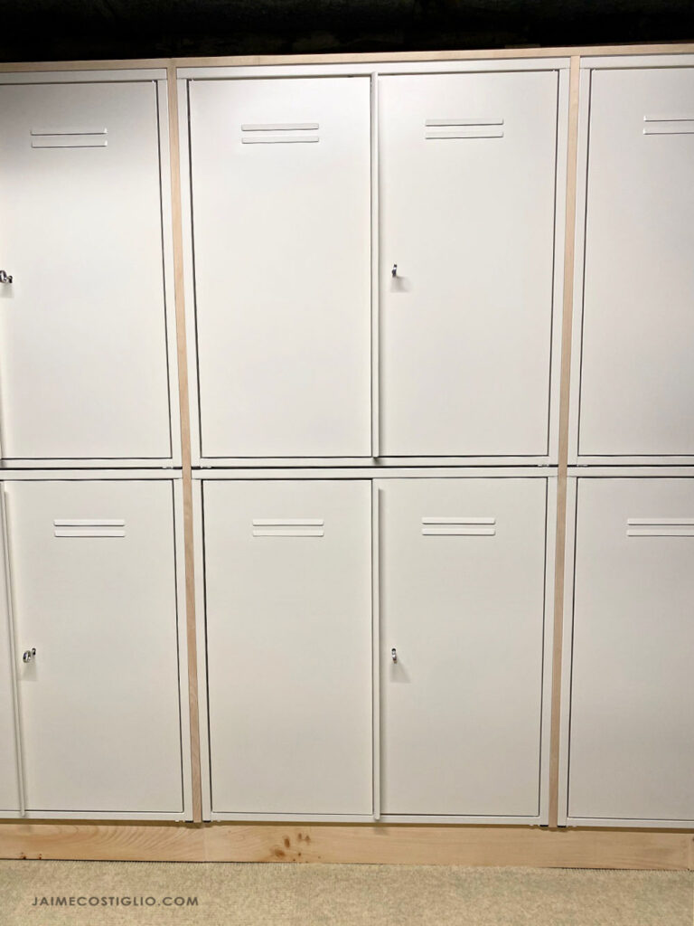 DIY Built In Locker Storage Wall - Jaime Costiglio