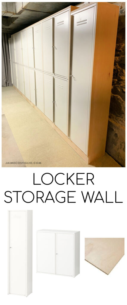 DIY Built In Locker Storage Wall - Jaime Costiglio