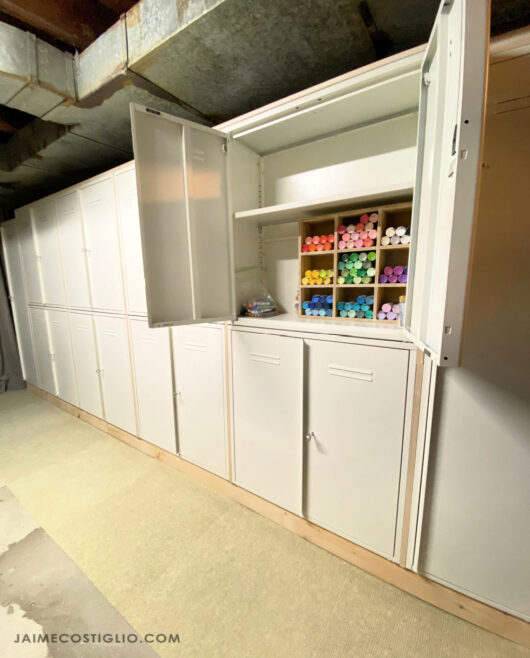 DIY Built In Locker Storage Wall - Jaime Costiglio