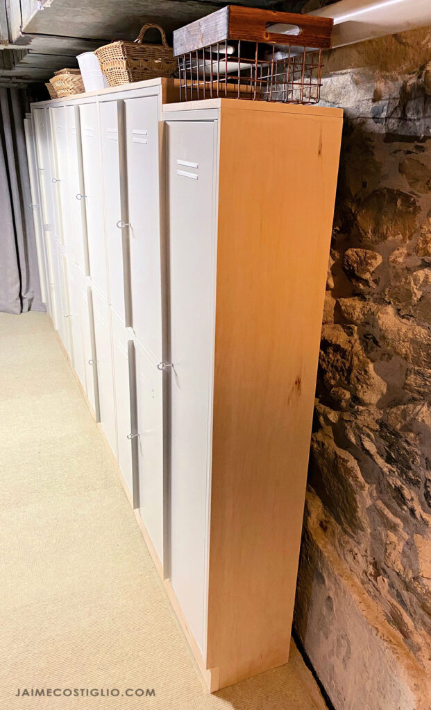 DIY Built In Locker Storage Wall - Jaime Costiglio