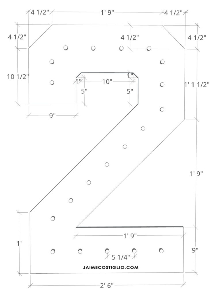 DIY Marquee Numbers - Jaime Costiglio