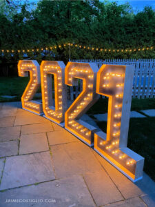 DIY Marquee Numbers - Jaime Costiglio