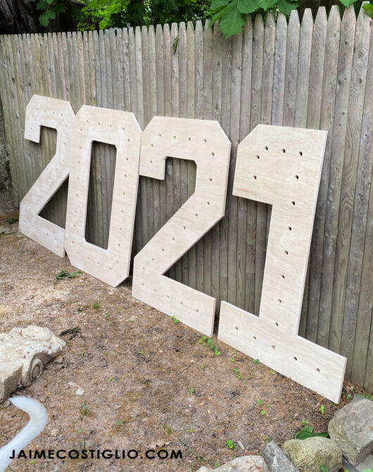 DIY Marquee Numbers - Jaime Costiglio